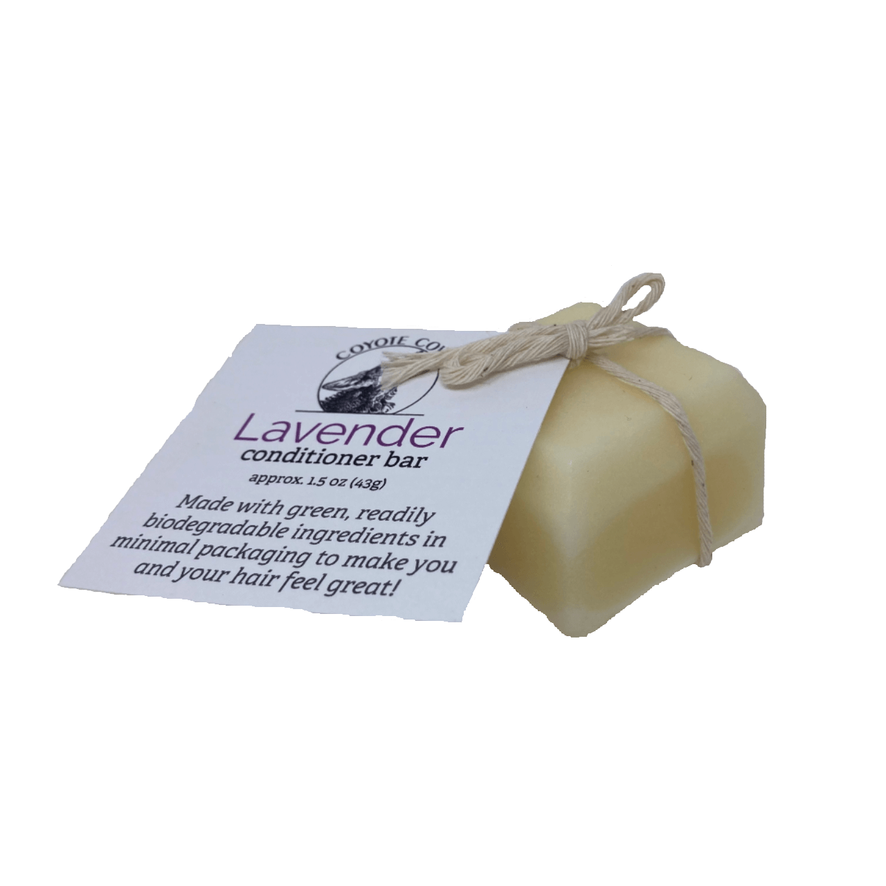 Lavender Conditioner Bar - small batch haircare - Coyote Cove